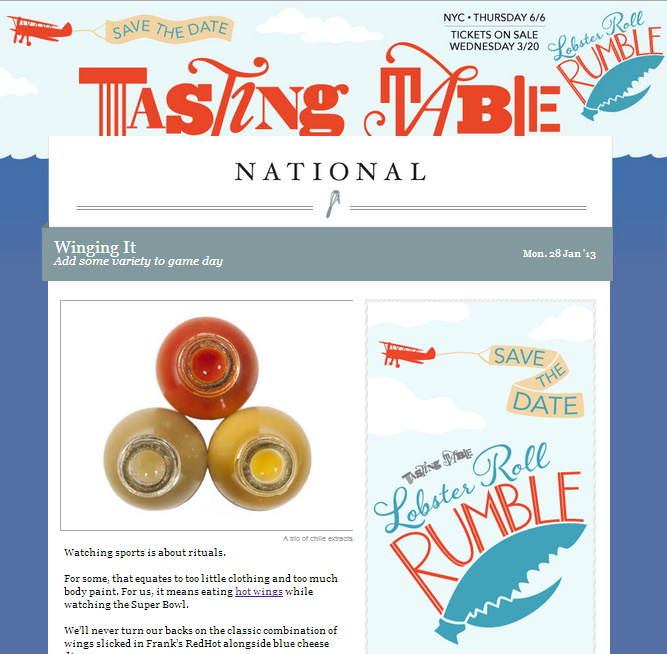 Tasting Table Recommends Our Hot Sauces - Wine4Food